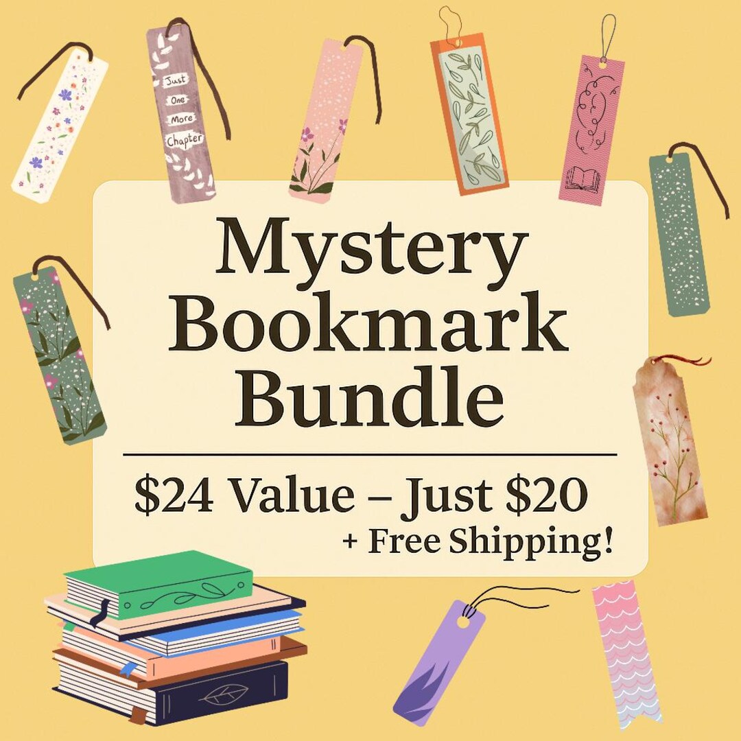 Mystery Bookmark Bundle, Bookmark Bundle, Bookish Items, Book Supplies ...