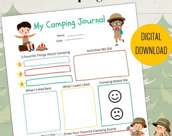 Printable Kids Camping Journal - Etsy