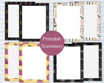 Back to School Printable Stationery Printable Writing Paper - Etsy