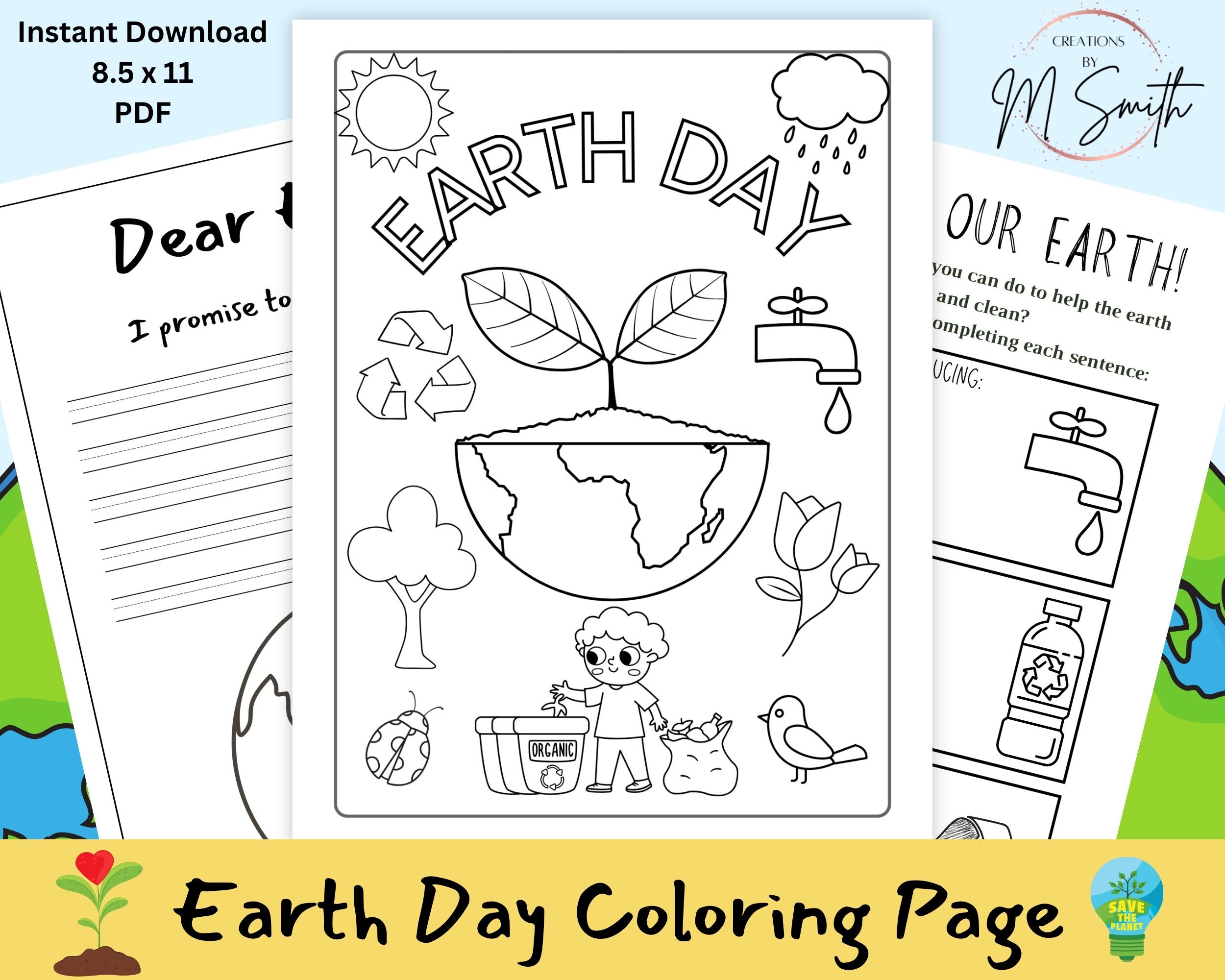 Earth Day Activities for Kids, Earth Day Letter, Earth Day Worksheet ...