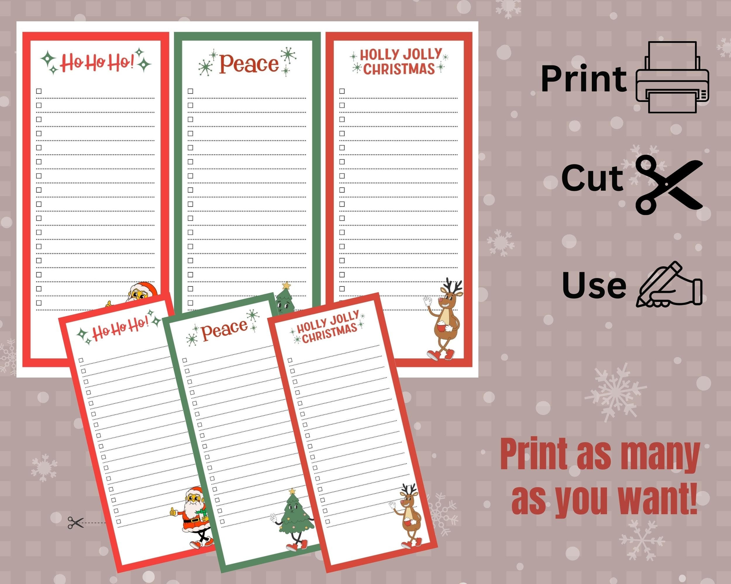 Christmas To-do Lists Printable Daily Holiday Checklists - Etsy
