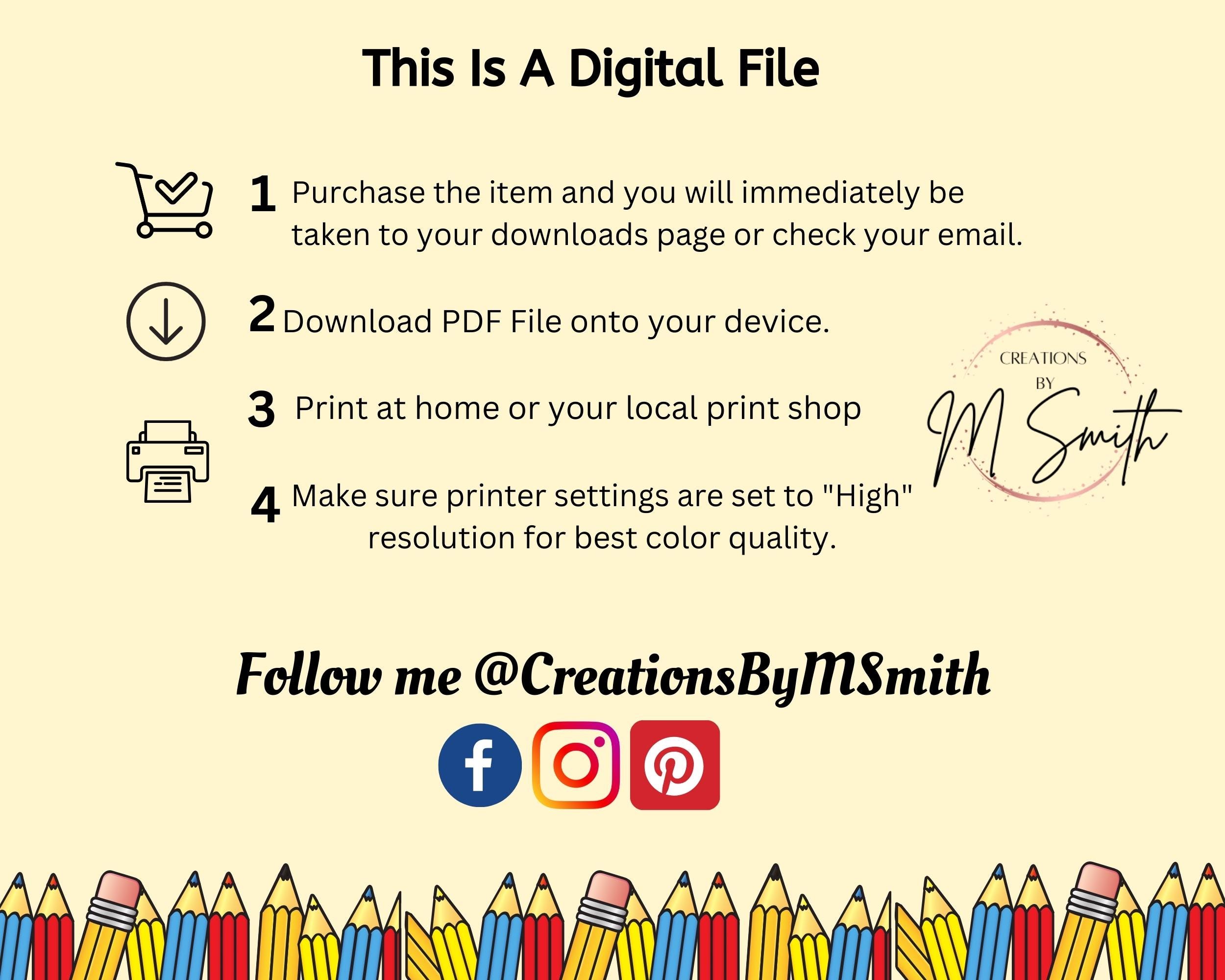 School Stationery Set: Printable Writing Paper (PDF) - Etsy