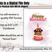 Printable Happy Birthday Card, Birthday Cake Card, Card Template PDF - Etsy