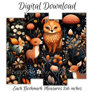 Woodland Friends Bookmarks, Woodland Creature Bookmarks, Printable ...