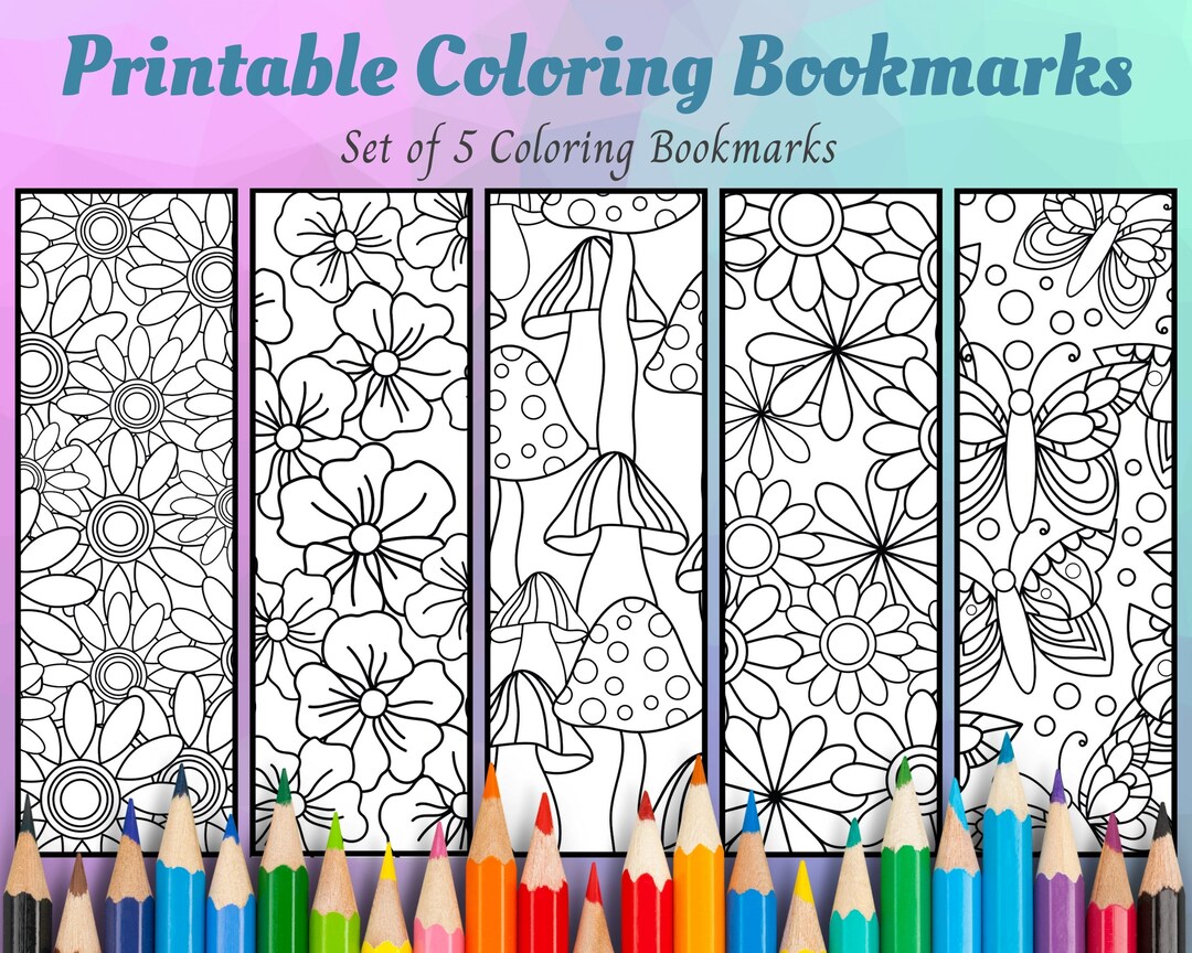 Nature Coloring Bookmarks, Coloring for Adults, Kids Coloring Bookmarks ...