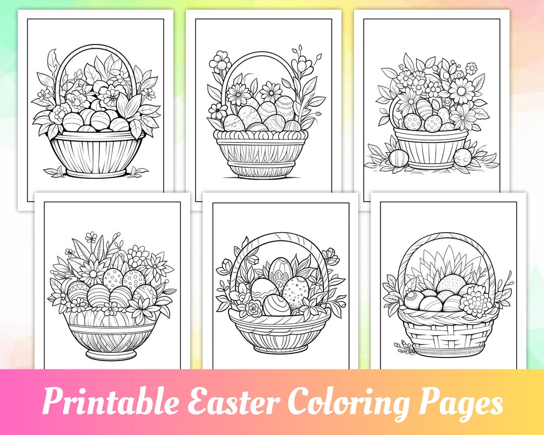Easter Coloring Pages, Adult Easter Coloring, Easter Coloring for Kids ...