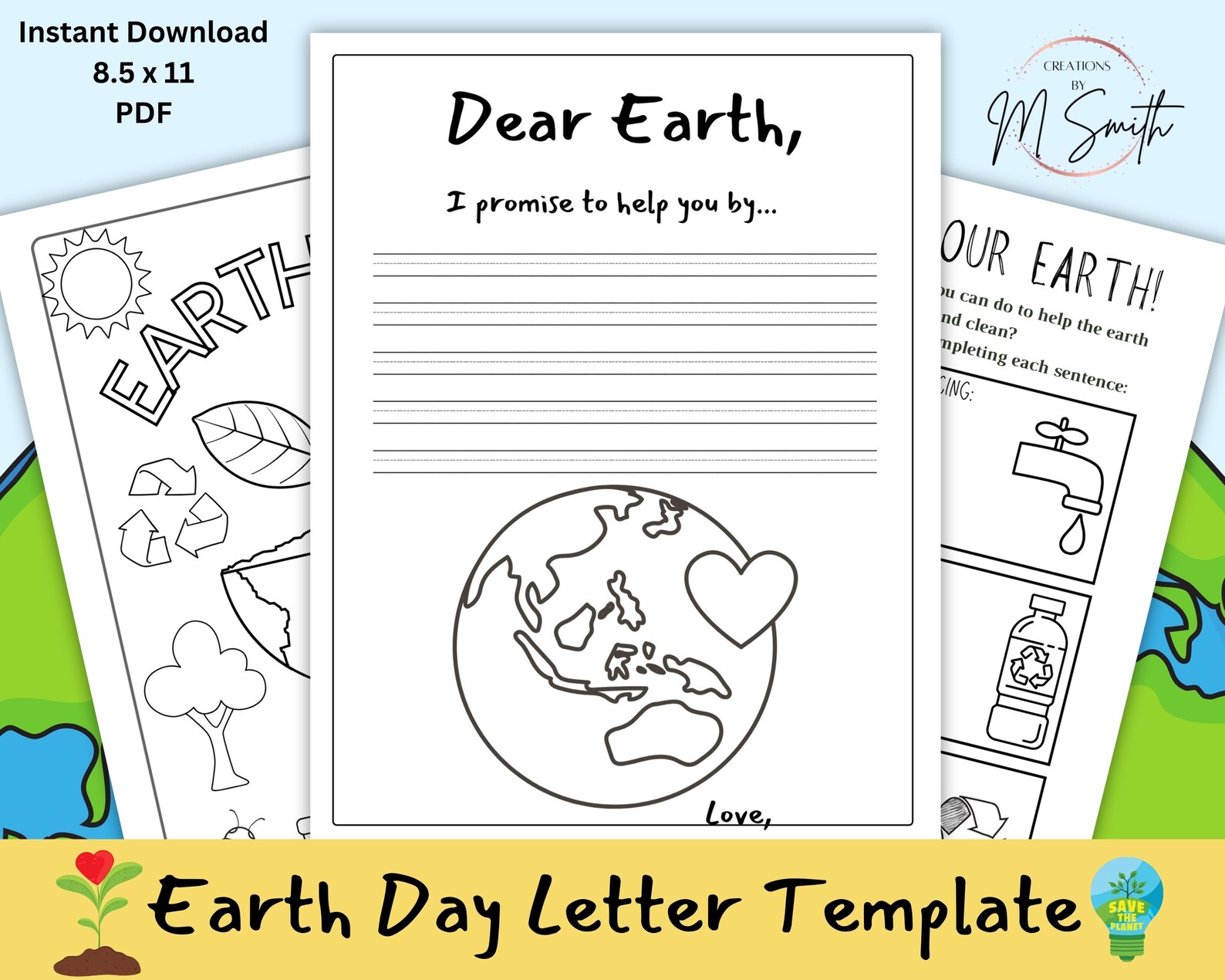 Earth Day Activities for Kids, Earth Day Letter, Earth Day Worksheet ...