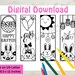 Easter Coloring Bookmarks, Easter Coloring Page, Spring Coloring Pages ...