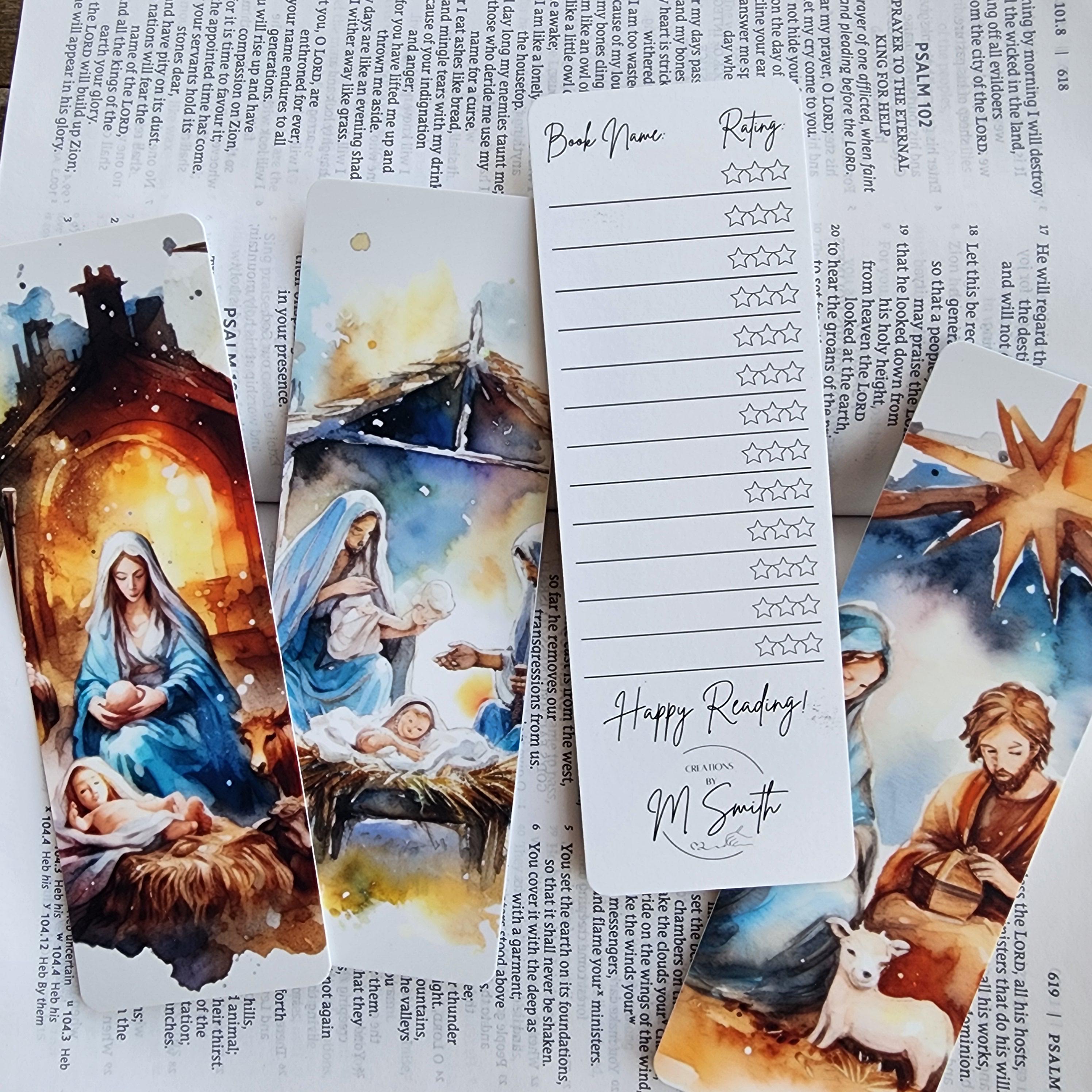 Nativity Scene Bookmarks: Religious Christmas Gifts, Set of 4 - Etsy