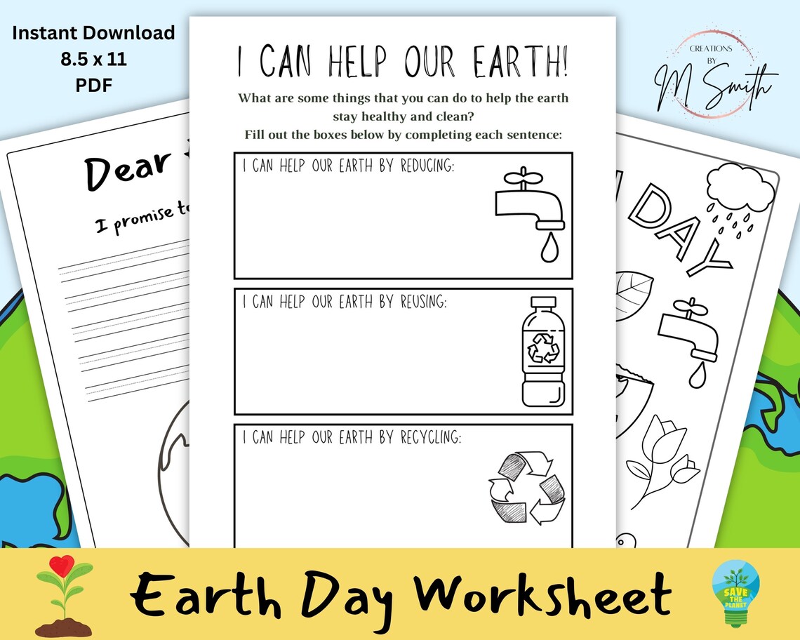 Earth Day Activities for Kids, Earth Day Letter, Earth Day Worksheet ...