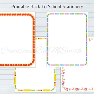 Back to School Writing Paper Teacher Stationery Printable - Etsy