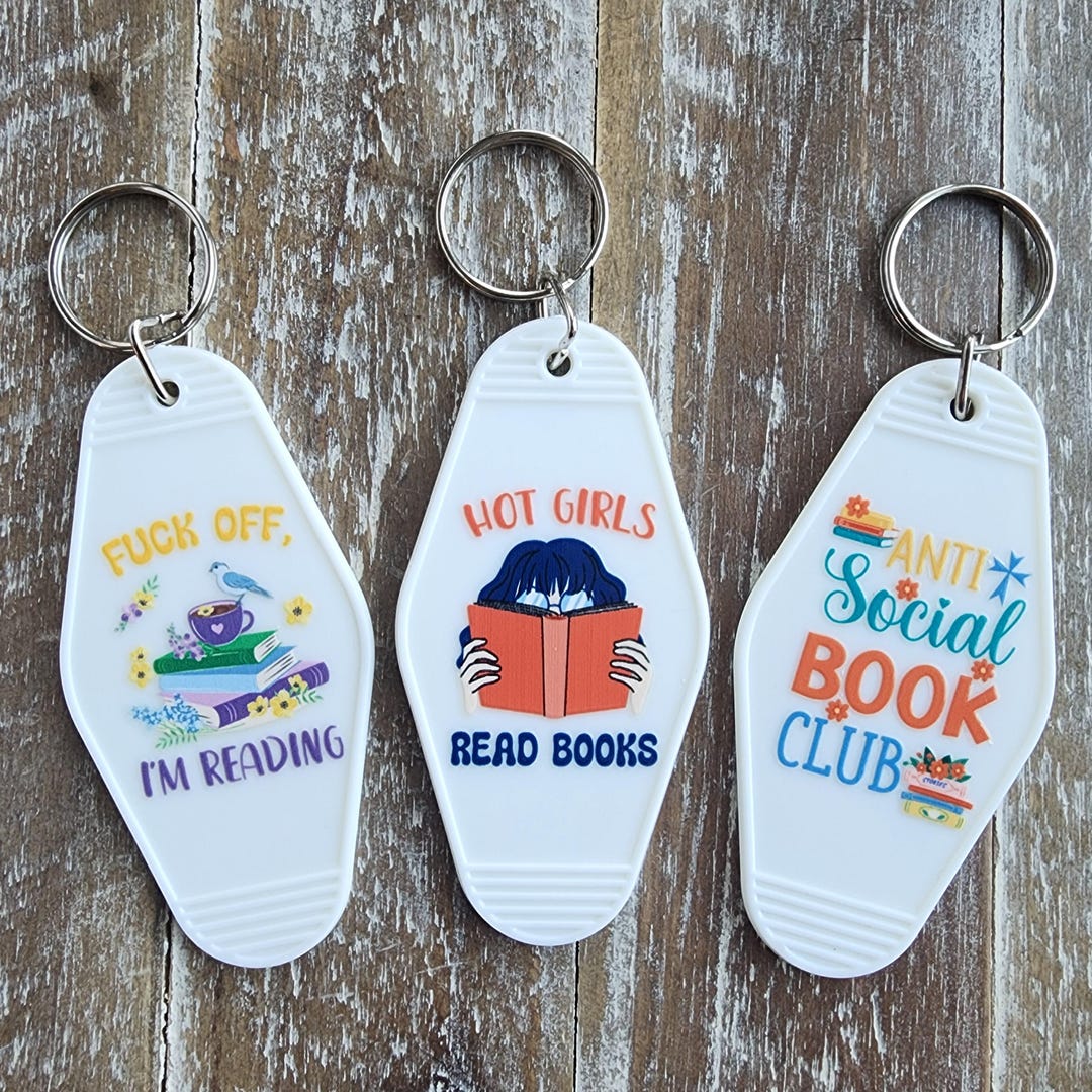 Bookish Motel Keychains, Bookish Gifts, Vintage Motel Keychain, Gift ...