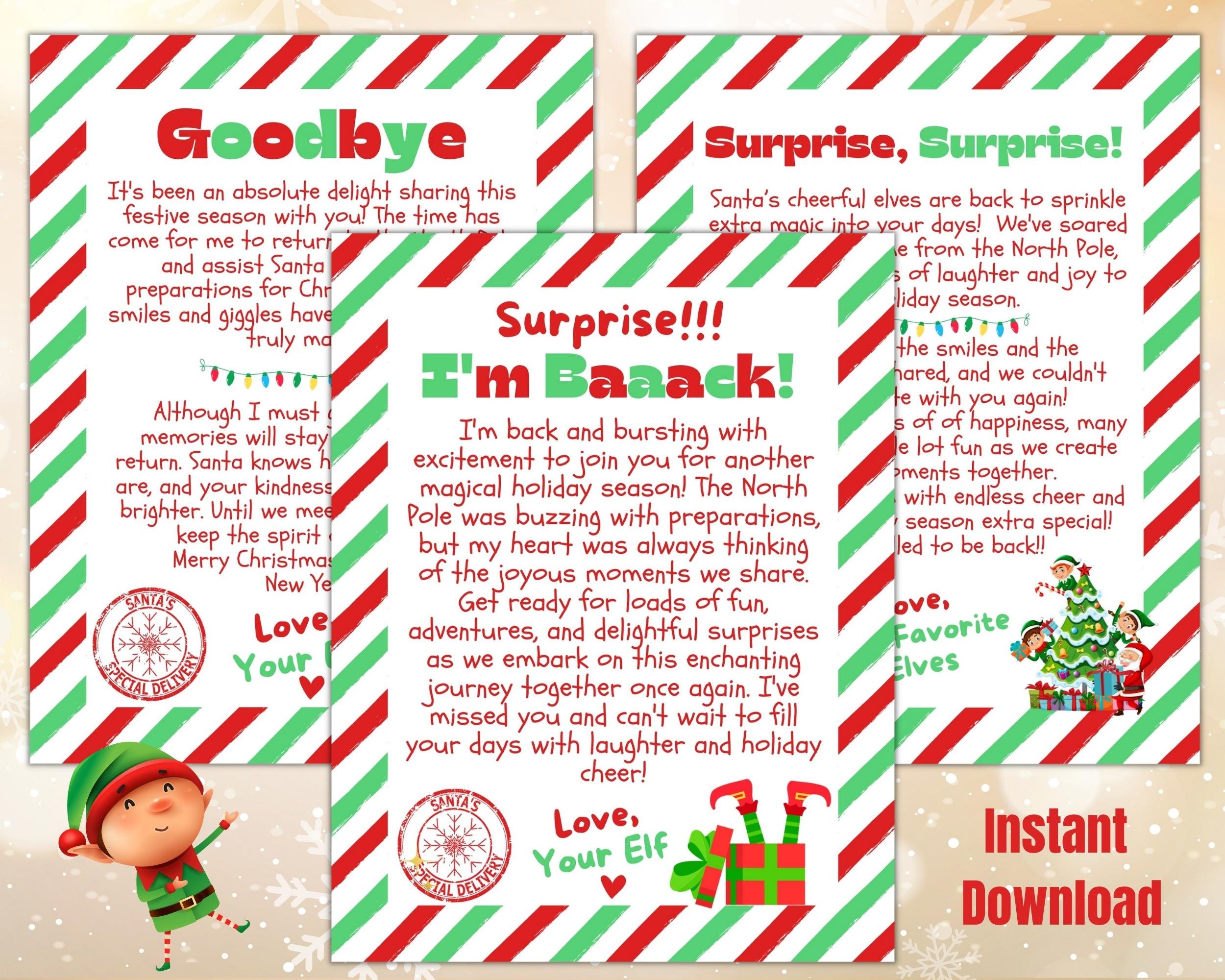 Elf Arrival Letter, Surprise Letter From Multiple Elves, Christmas Elf ...