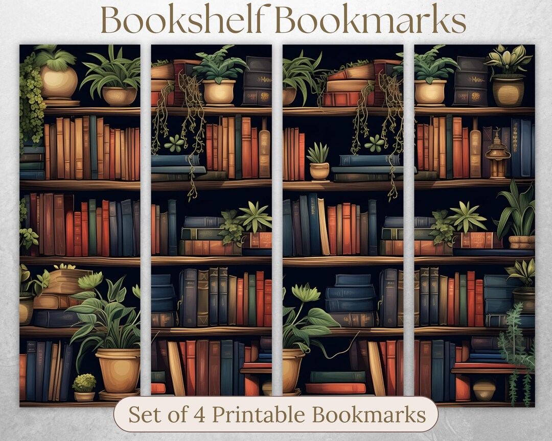 Library Bookmarks, Bookshelf Bookmarks, Book Lover Gifts, Teacher Gifts ...