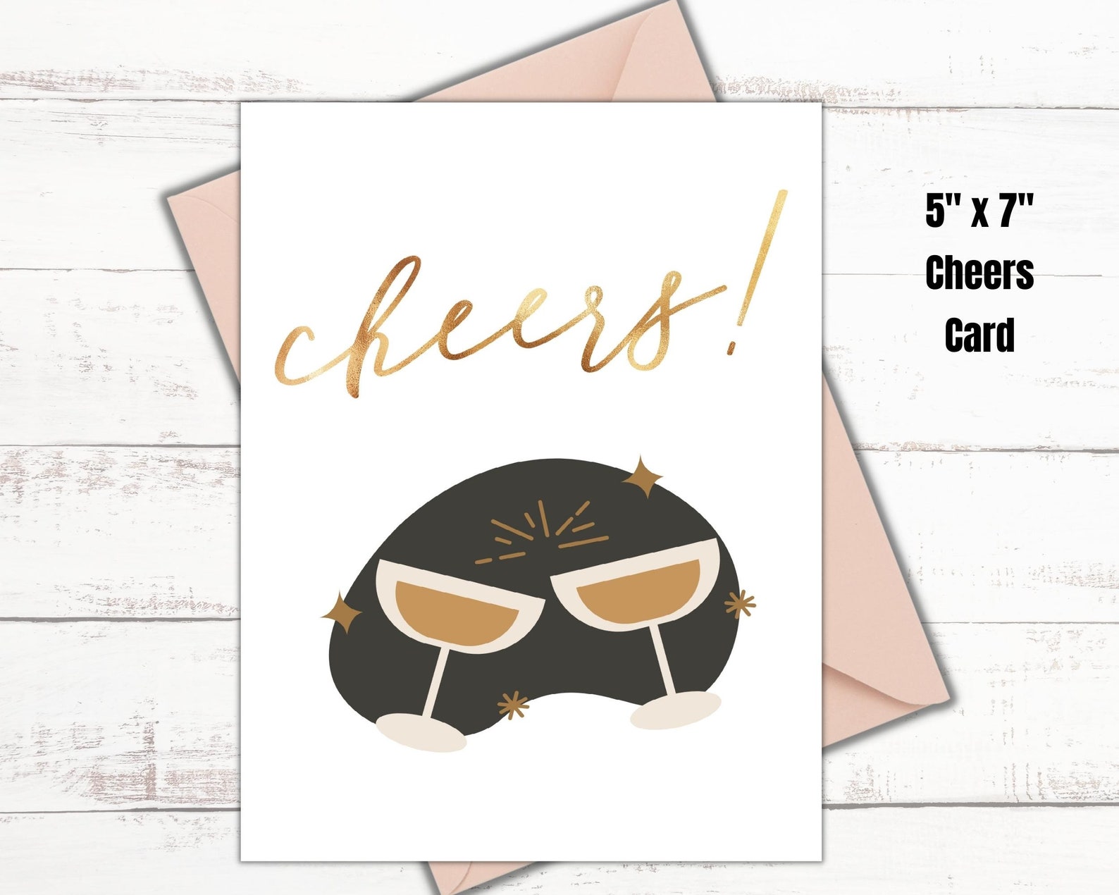 Printable Card, Cheers Card, Card for Her, Card for Him, Celebrations ...