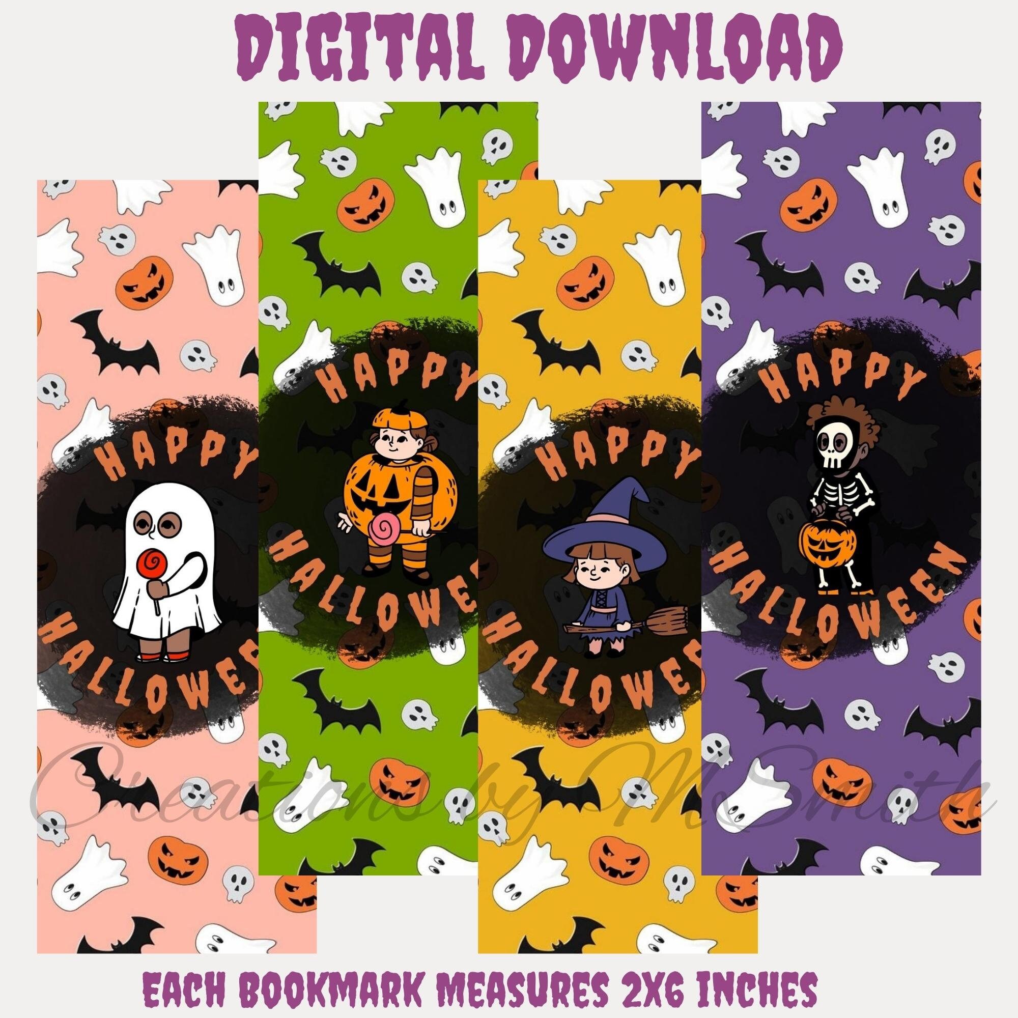 Halloween Printable Bookmarks, Halloween Party Favors, Trick or Treat ...