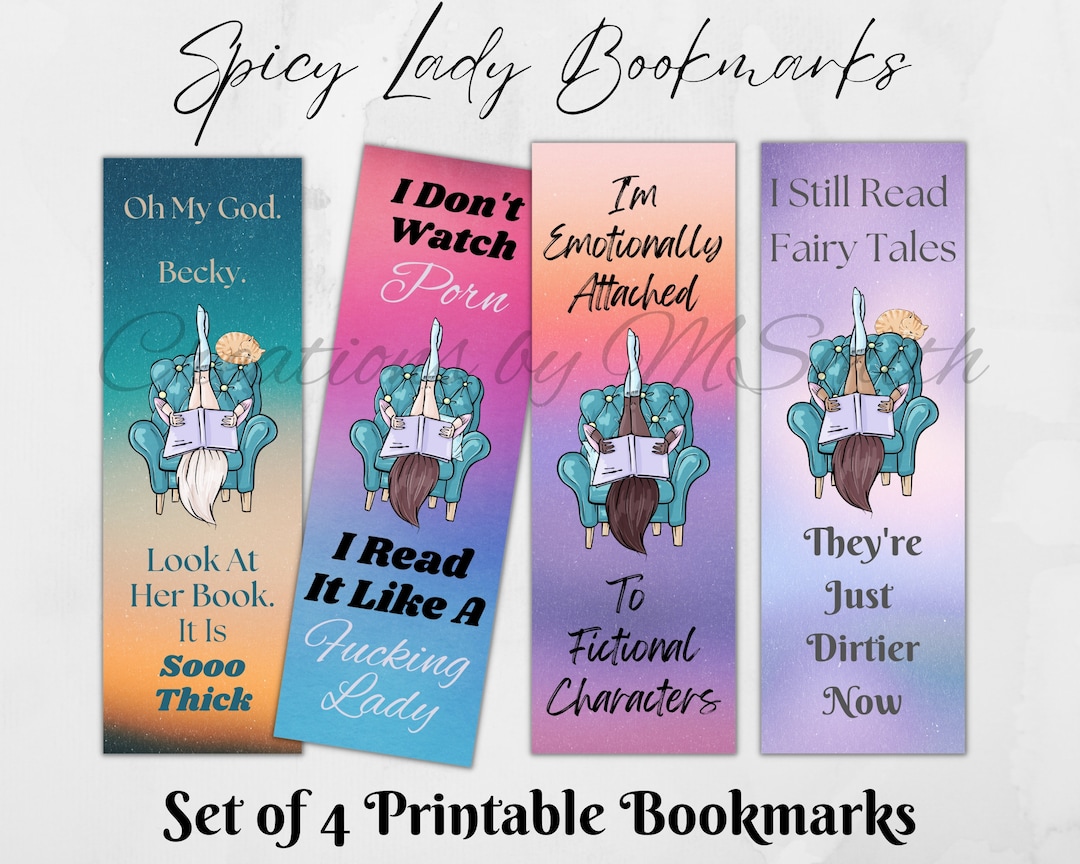 Spicy Lady Bookmarks, Funny Bookmarks, Bookmarks for Women, Book Club ...