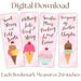 Printable Ice Cream Bookmarks: Summer Reading for Kids (PDF) - Etsy