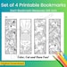 Tropical Coloring Bookmarks, Printable Summer Coloring Bookmarks, Beach ...