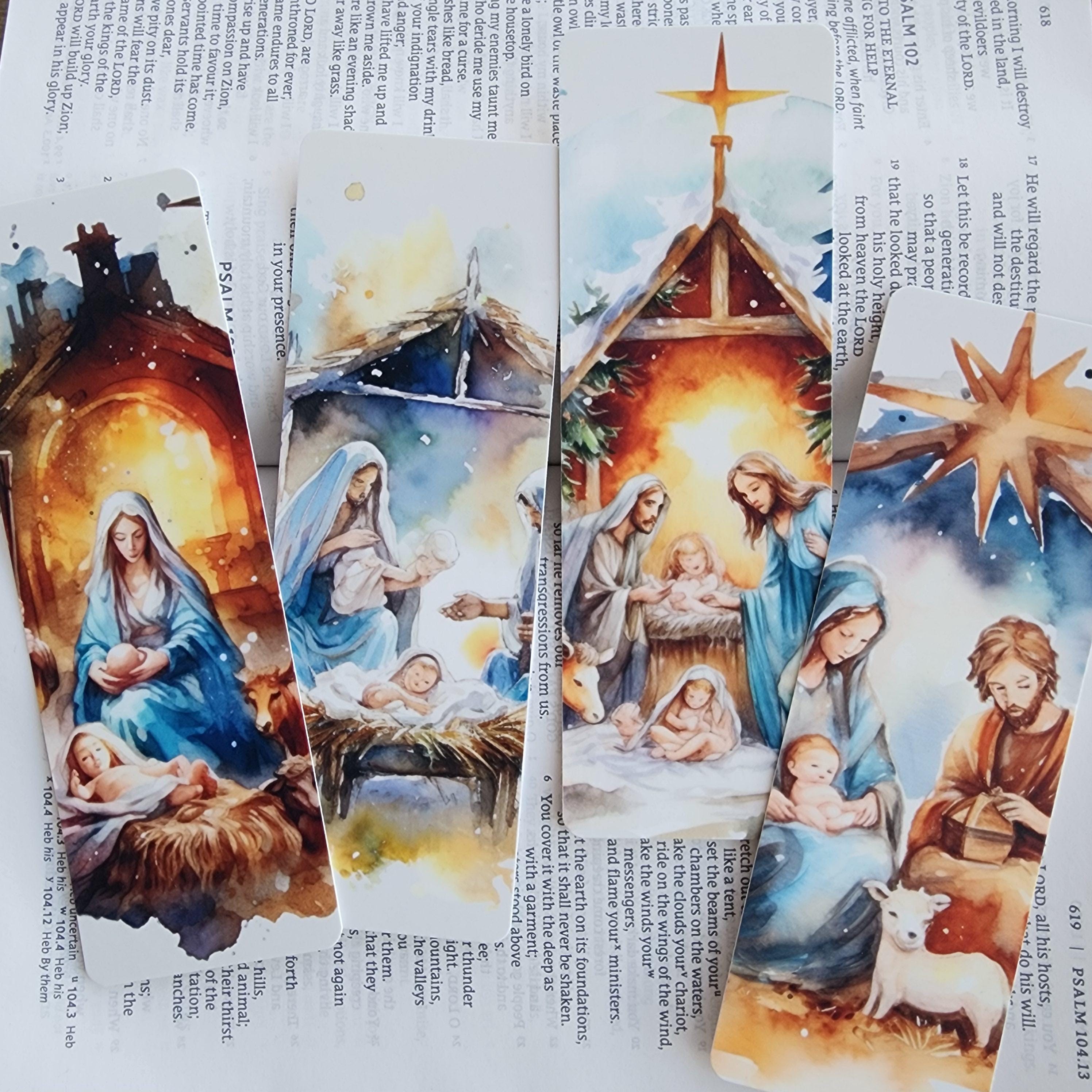 Nativity Scene Bookmarks: Religious Christmas Gifts, Set of 4 - Etsy