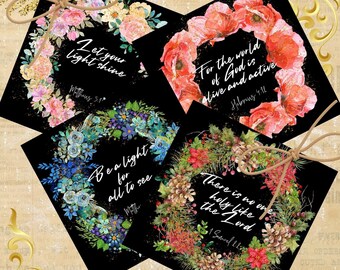 Printable Bible Verses Cards PSALMS QUOTES Instant Digital Download for ...