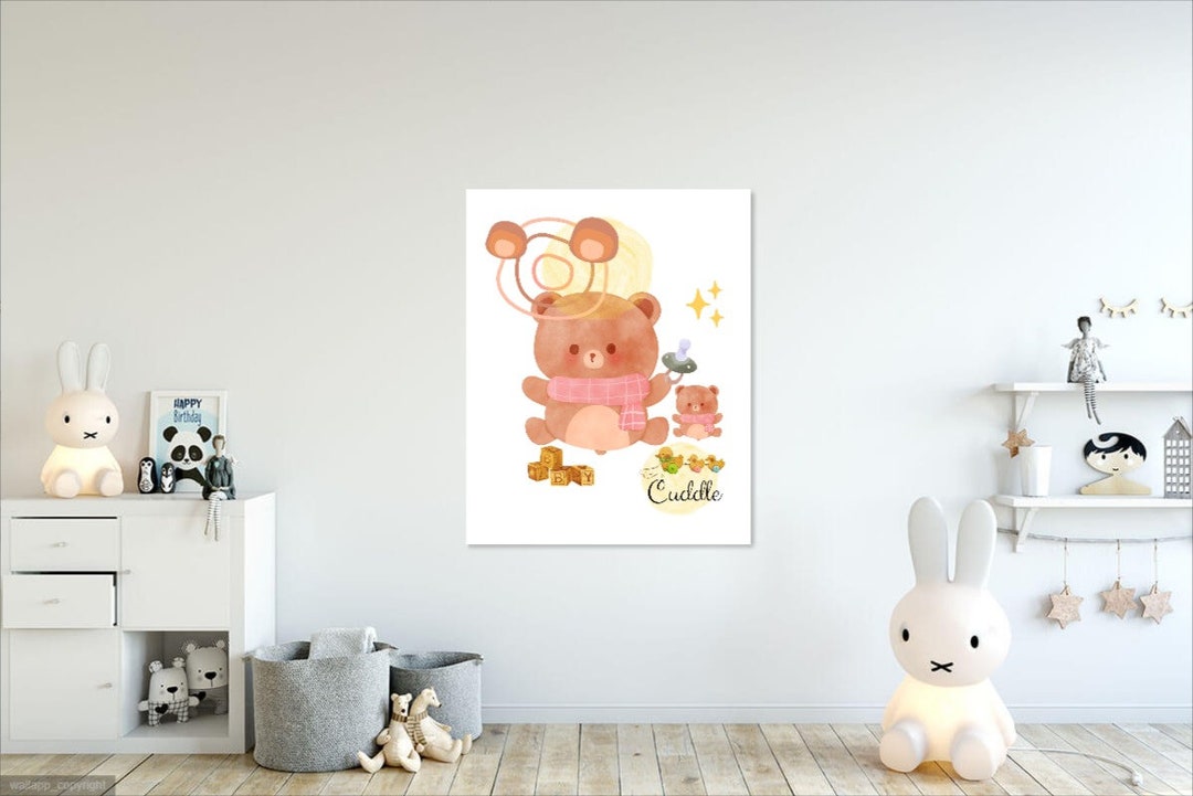 Cuddle Boho Canvasportrait for Kids,wall Decoration,digital Print ...