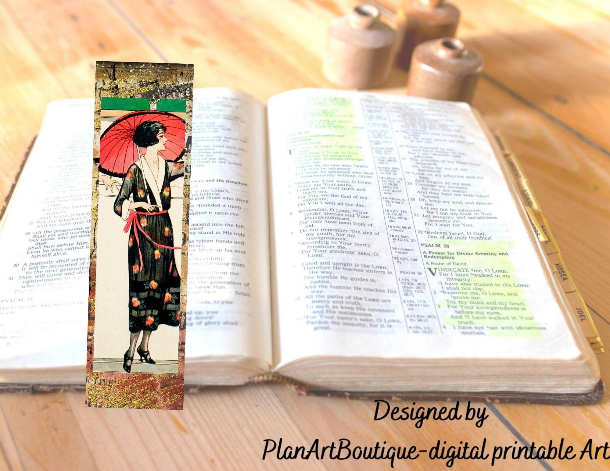 Printable Bookmarks VINTAGE FASHION Instant Digital Download - Etsy