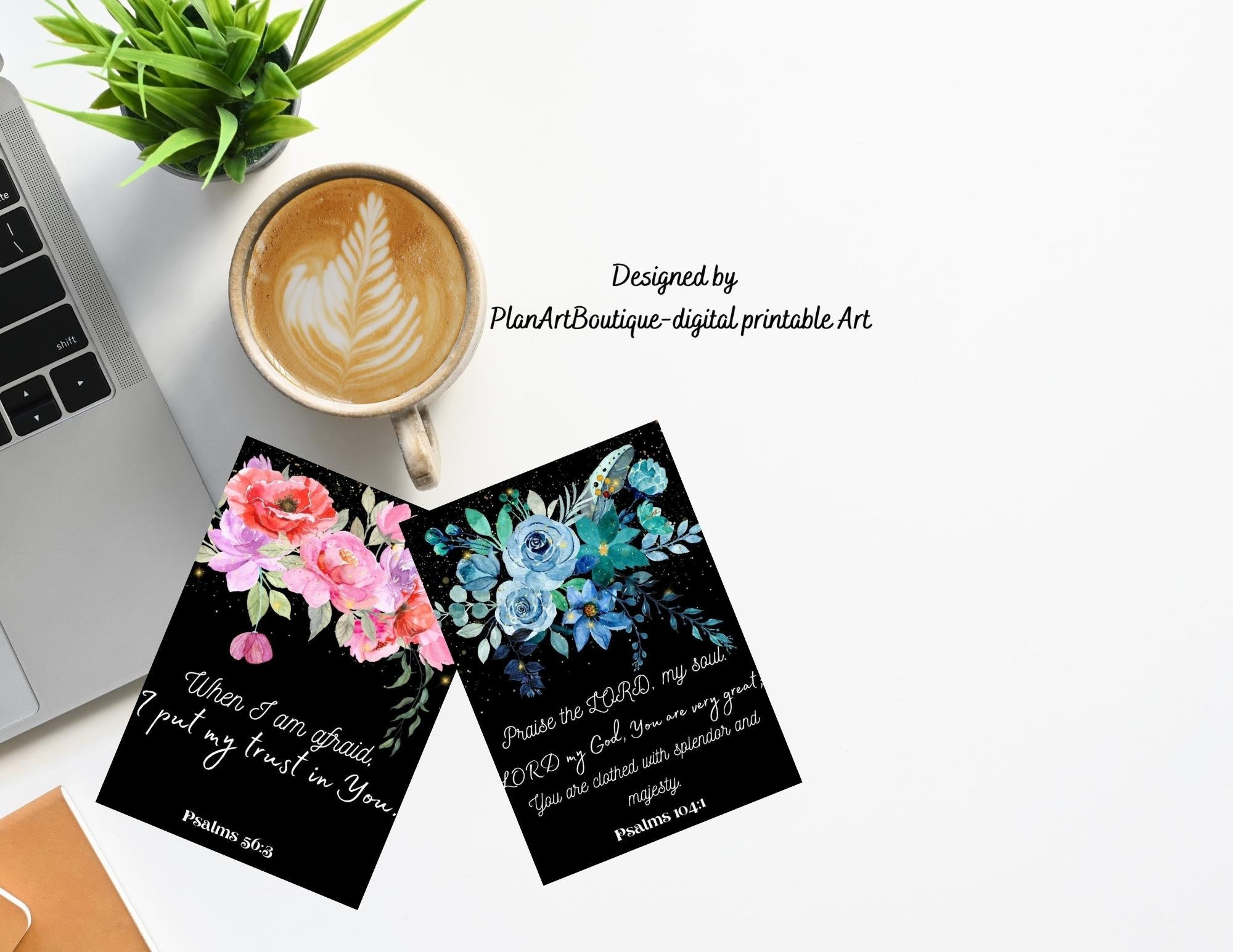 Printable Bible Verses Cards PSALMS QUOTES Instant Digital Download for ...