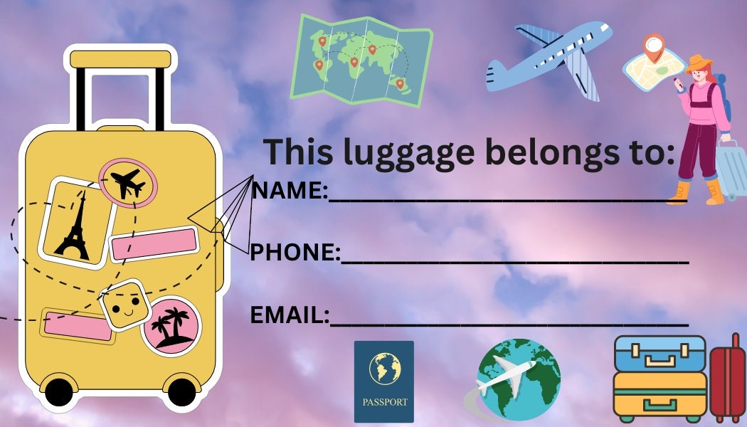 Luggage Tag5 Luggage Tags for All Family and Multiple Luggage - Etsy Luggage Tag5 Luggage Tags for All Family and Multiple Luggage - Etsy