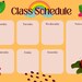 School Class Weekly Schedule Planner,5 Different Files Bundle Digital ...