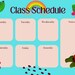 School Class Weekly Schedule Planner,5 Different Files Bundle Digital ...