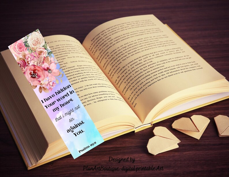 Printable Bible Verses Bookmarks PSALMS QUOTES Instant Digital Download ...