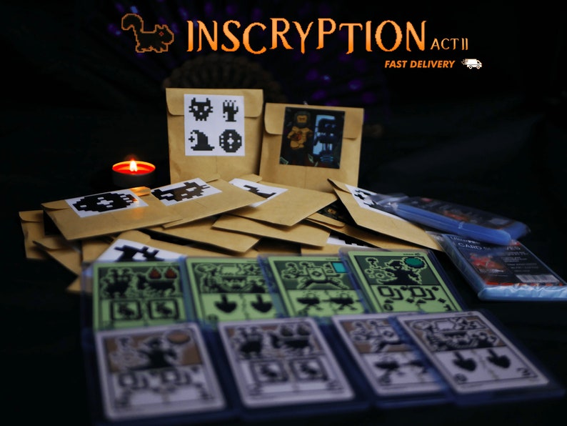 Inscryption Card Game Act 2 Starter Pack 200 Cards and 200 Sleeves, 2 Mycologists, PC Game ...