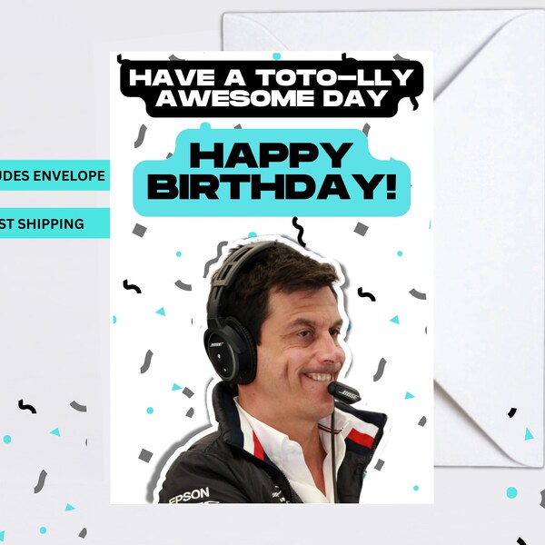 Toto Wolff Birthday Card - Etsy