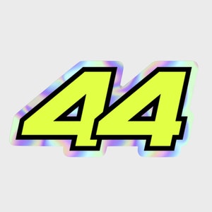 Lewis Hamilton F1 44 Number Sticker Formula One Motorsport Holographic ...