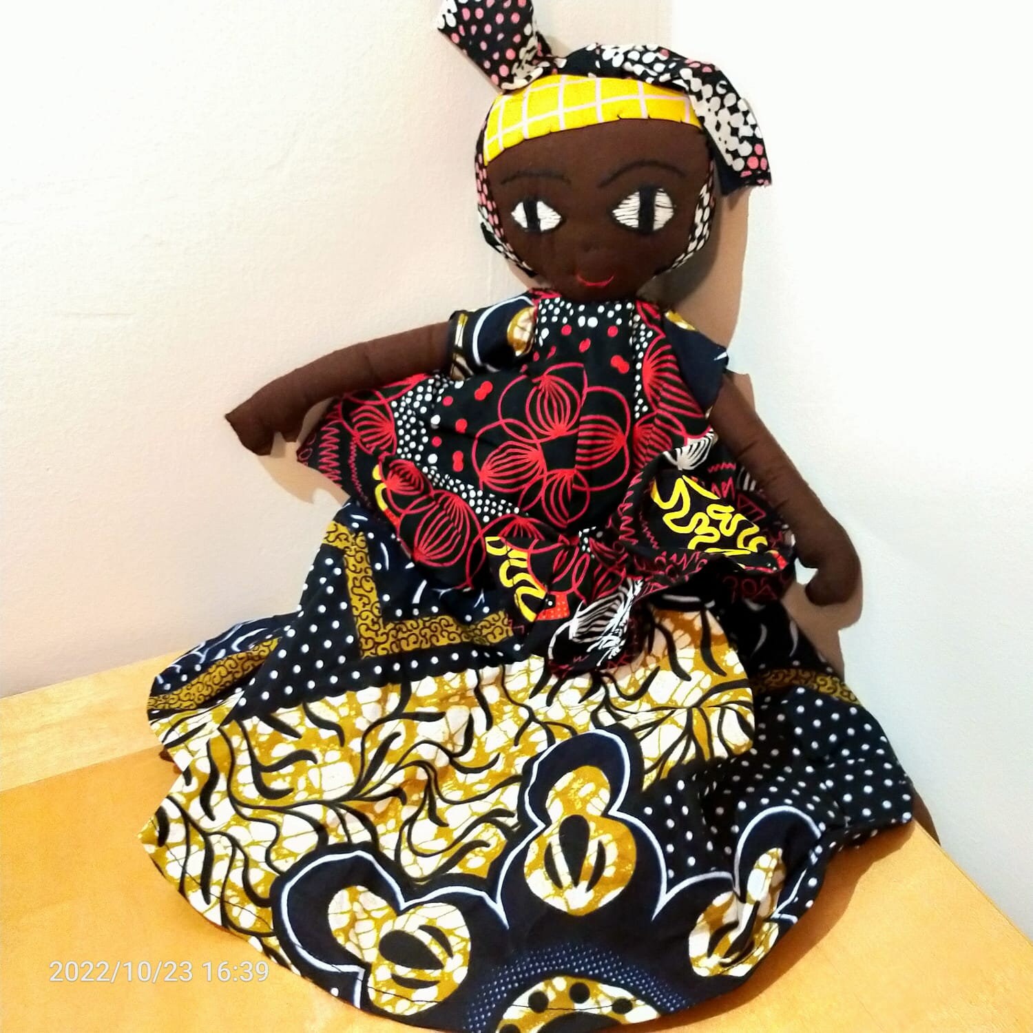 African Fabric Rag Doll, Ankara Dress Doll, Black Doll, Brown Doll ...