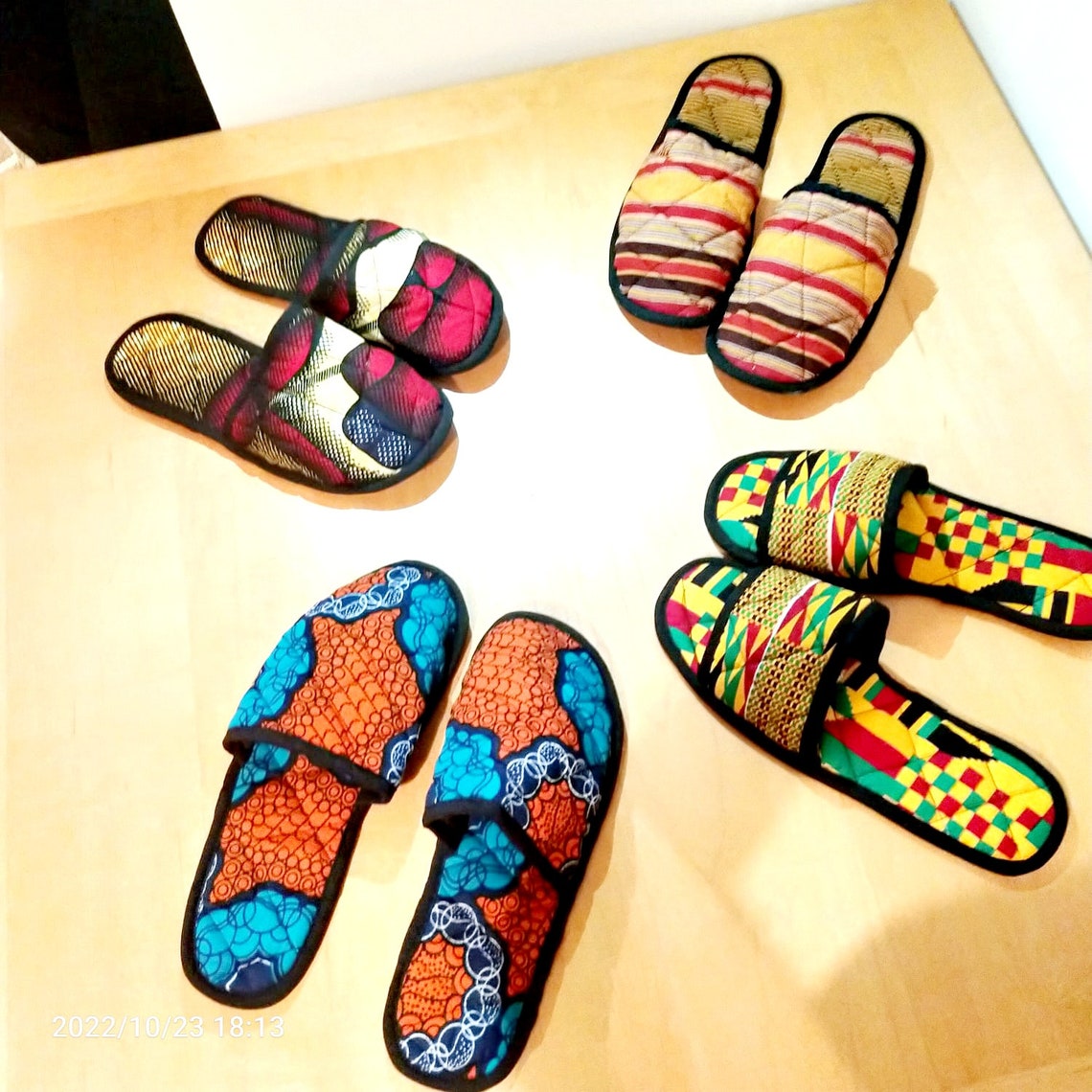 African Print Slippers, Ankara Slippers, Cosy Home Slippers - Etsy