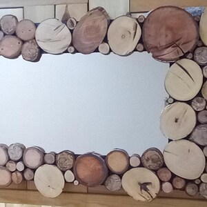 Handcrafted Rustic Sliced Logs Mirror Made in UK - Etsy