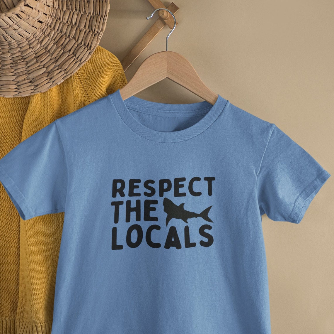 Respect the Locals Toddler Tee, Shark Tee, Beach Town Apparel Surfer ...