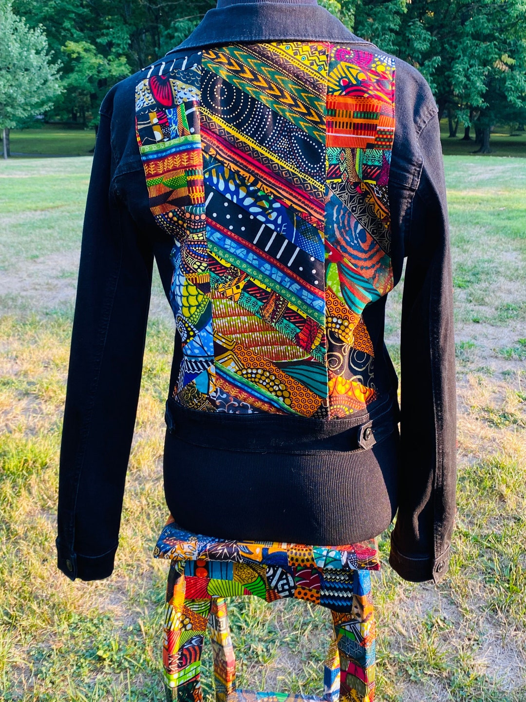 Denise Toney Designs Custom Patchwork Jean Jacket - Etsy