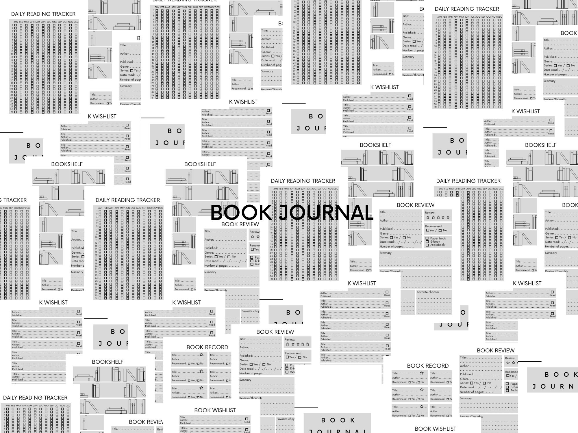 Digital/printable - Book Journal/tracker - Etsy