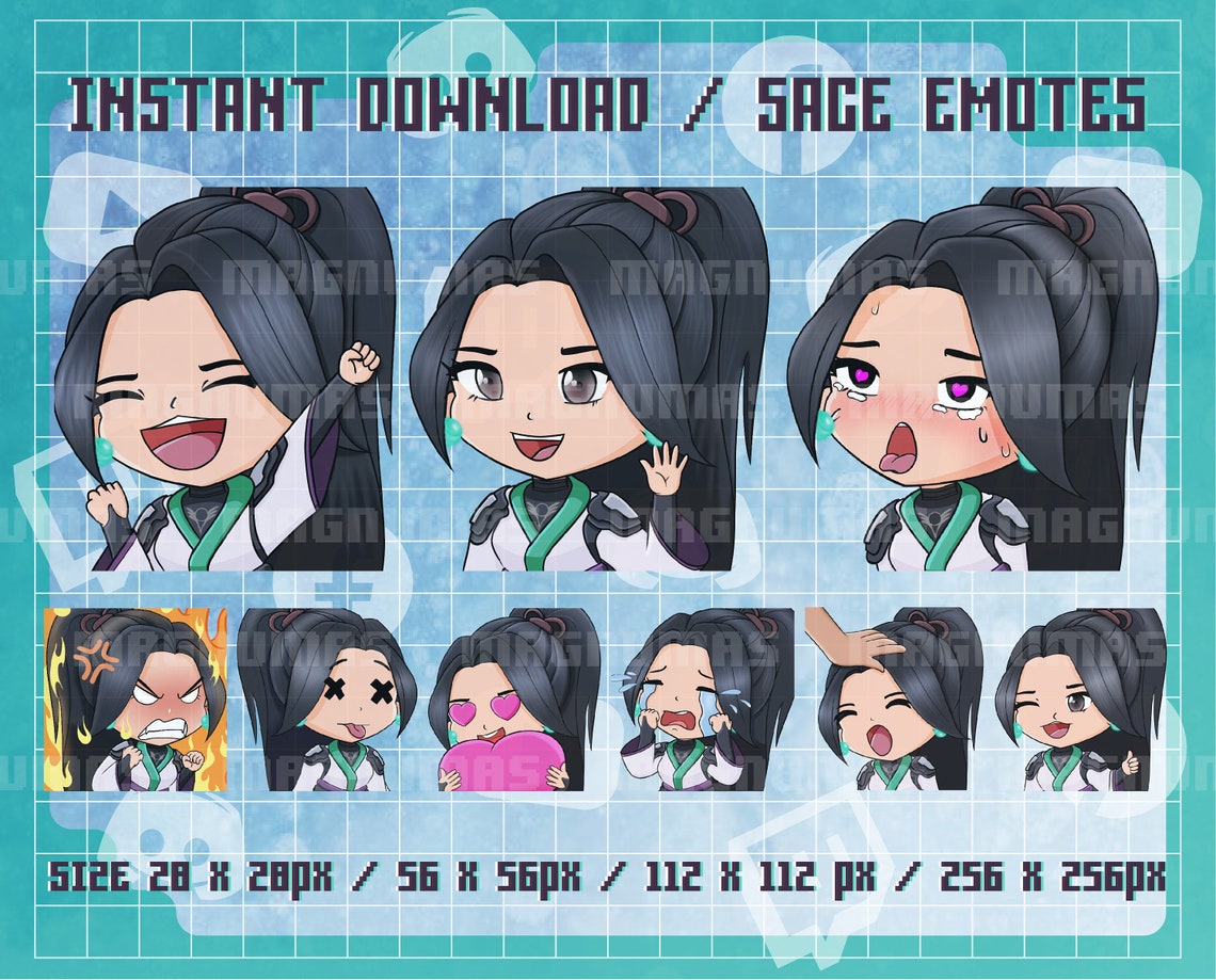 Sage Emotes // Sage Valorant Emotes for Discord Twitch and - Etsy