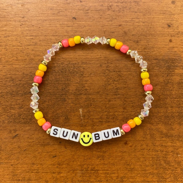 Preppy Word Bracelet - Etsy