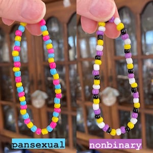 LGBTQ Pride Flag Seed Bead Stretch Bracelet | Transgender, Lesbian ...