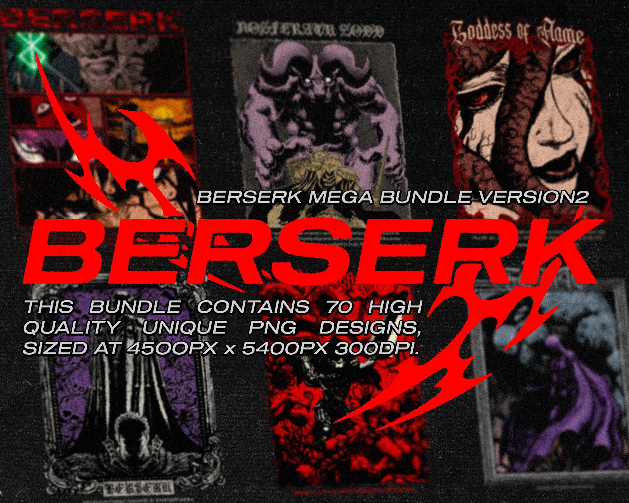 BERSERKMEGABUNDLE VERSION 2, Ready to Print Digital Designs, Berserker ...