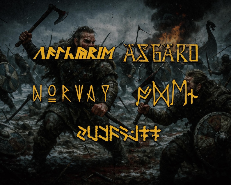Viking & Norse Rune Fonts Bundle | 20 Elder Futhark OTF TTF Runic ...