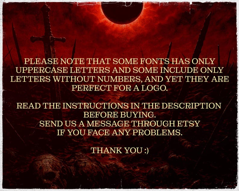 15 Premium Death Metal Fonts - Gothic, Black Metal, Horror Fonts Bundle ...