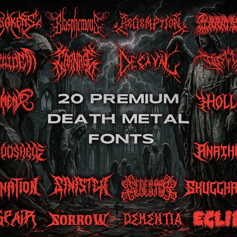 Death Album Cover Fonts - Etsy