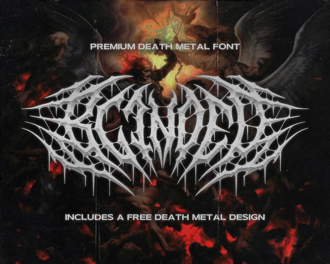 Death Metal Font 14 and Brutal Design for Logos, Posters, Album Covers ...