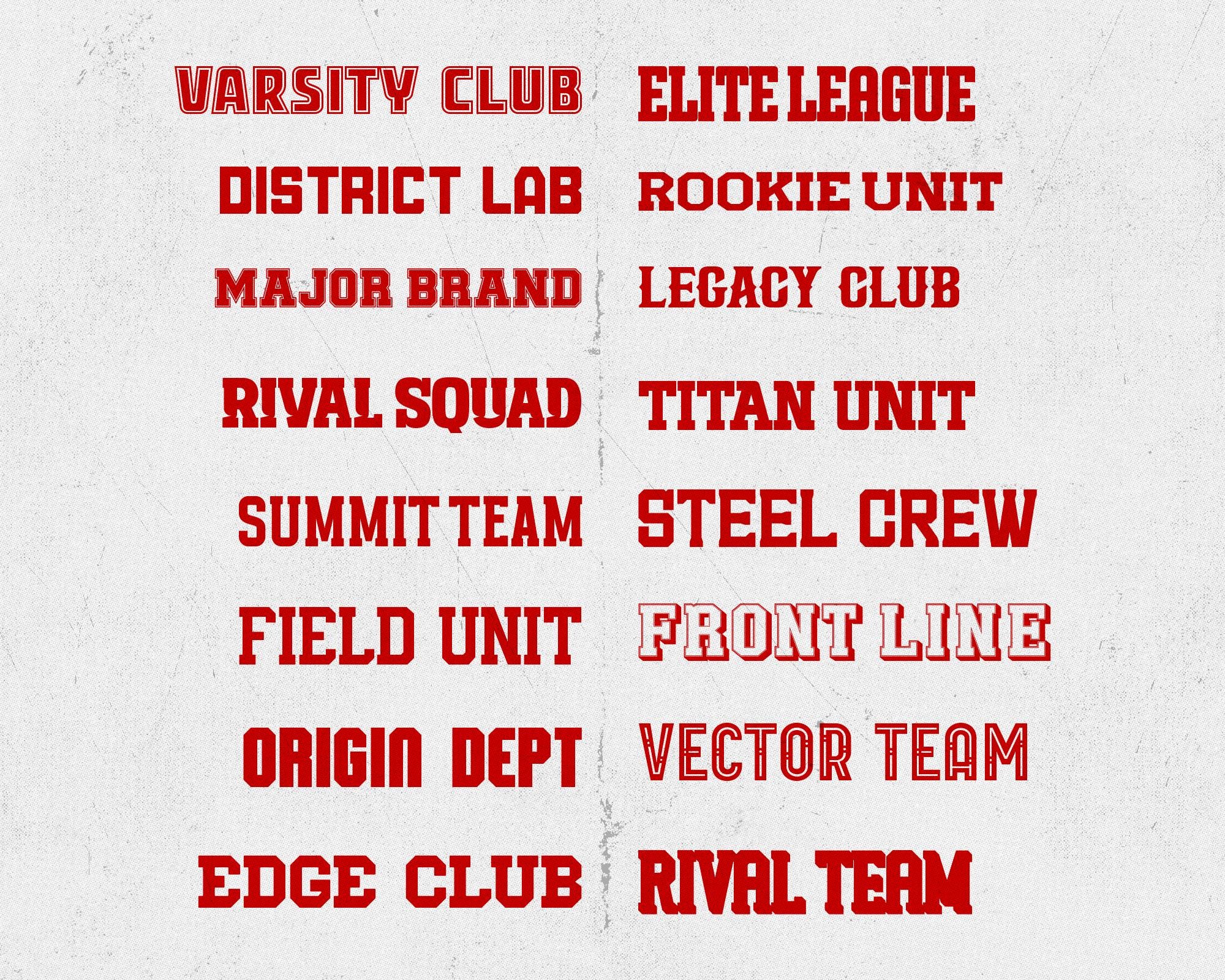 Varsity Fonts Bundle, College Font, Layered Jersey Letters, Sports Font ...